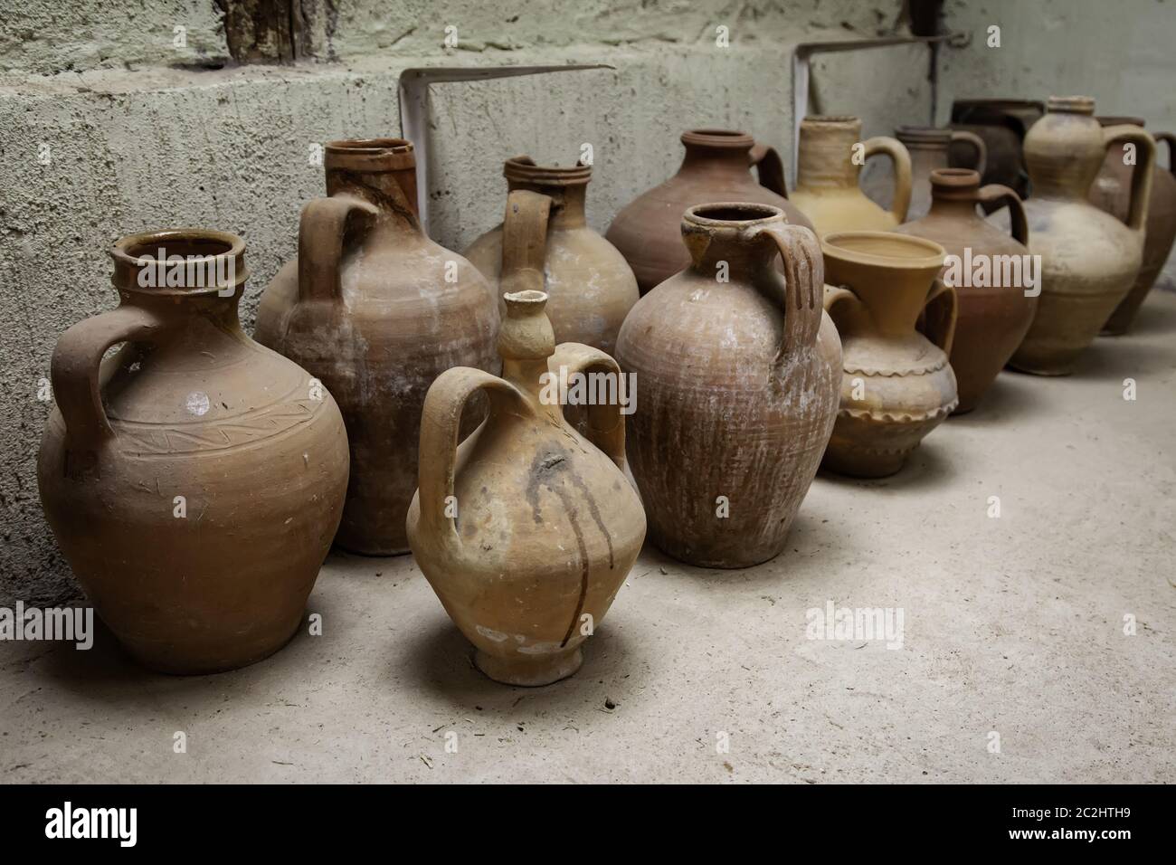 Ancient clay objects, detail of handicraft in cooked clay Stock Photo ...