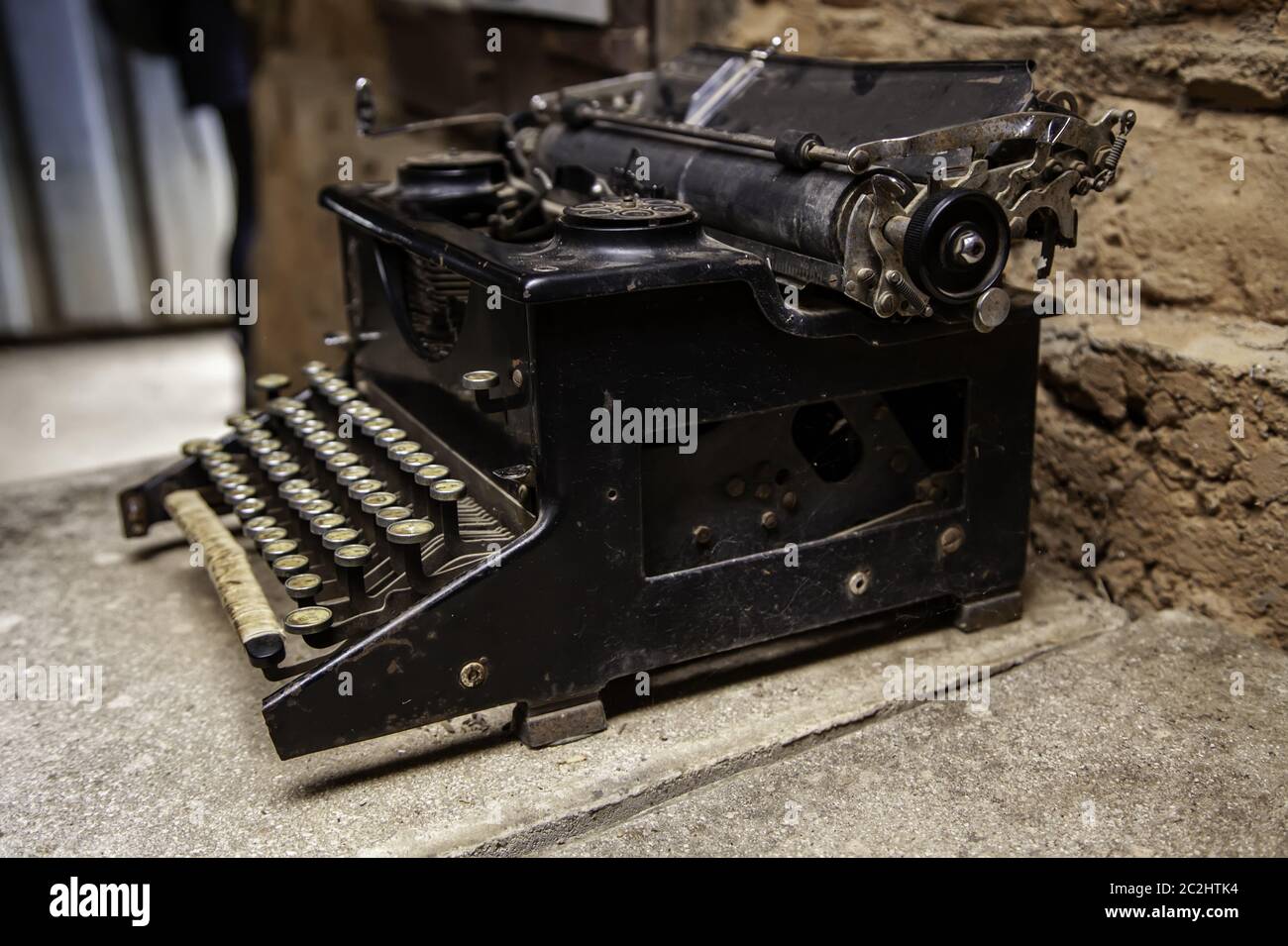 Old typewriter, detail of old writing instrument, keys Stock Photo - Alamy