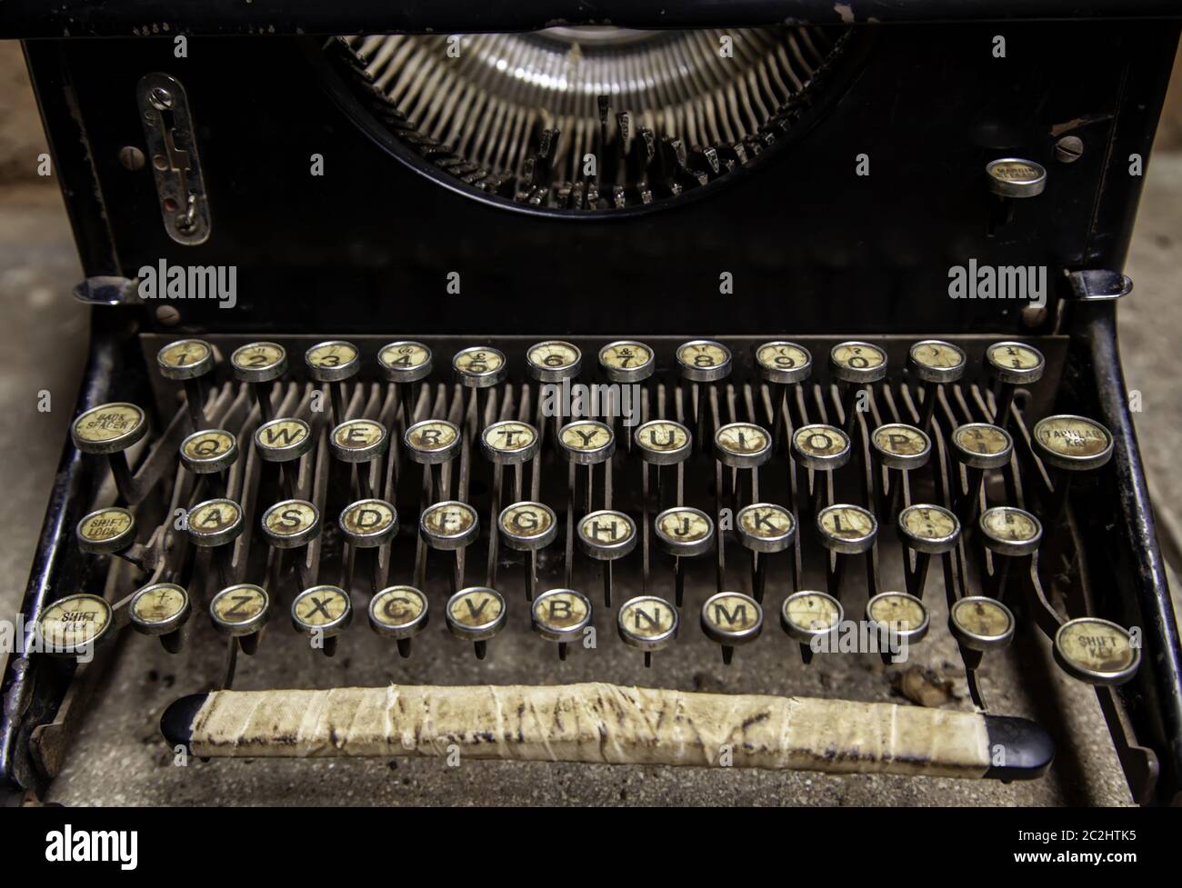 Old typewriter, detail of old writing instrument, keys Stock Photo - Alamy