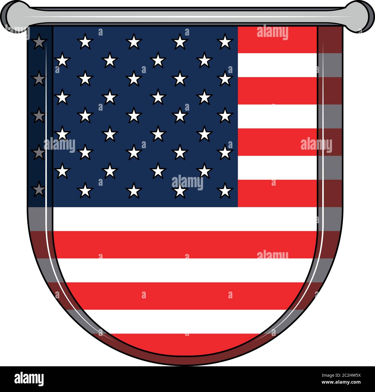 Flag shield of United States. Flag shield icon - VEctor Stock Vector ...