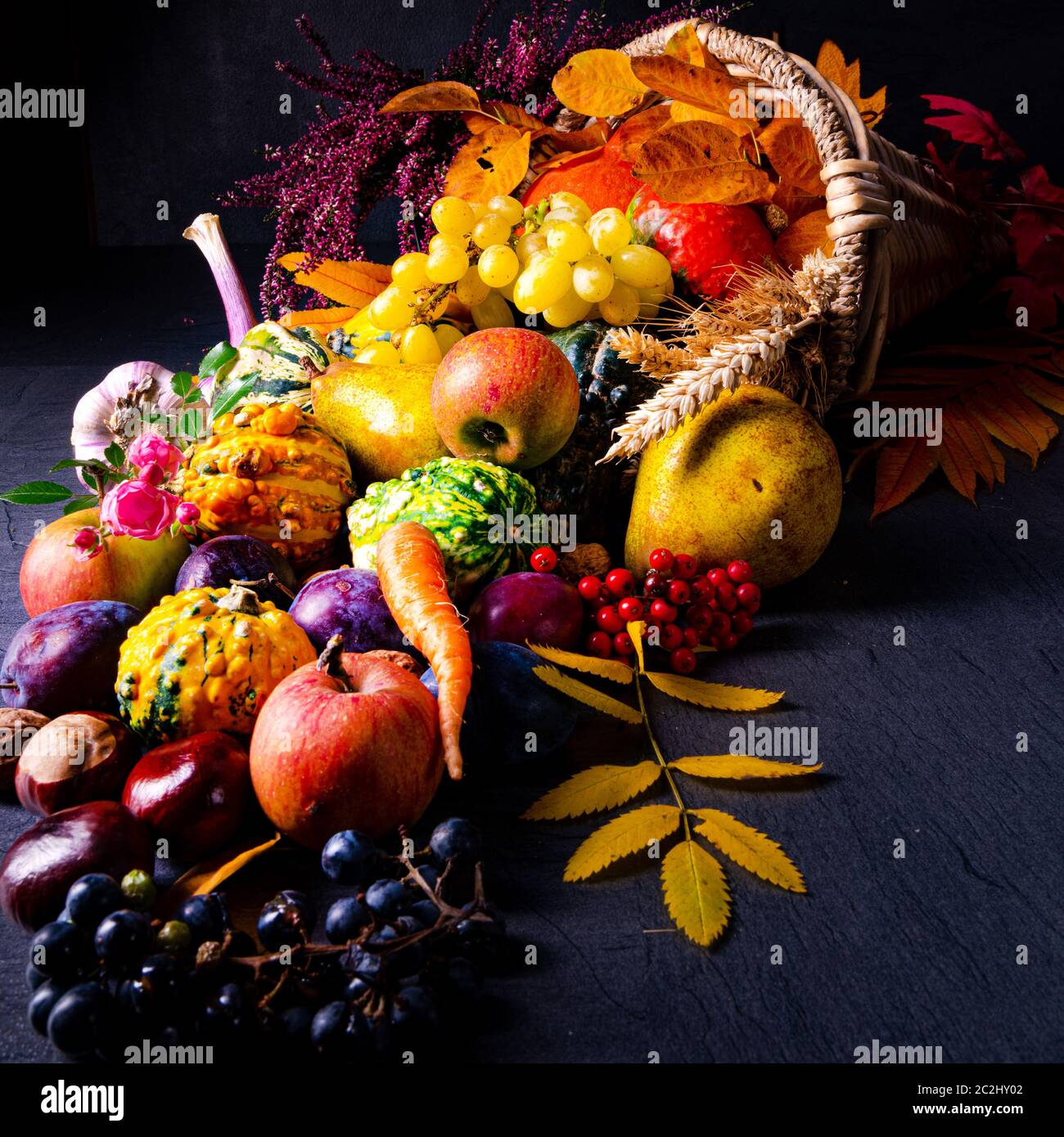 The beautiful and autumnal cornucopia Stock Photo - Alamy