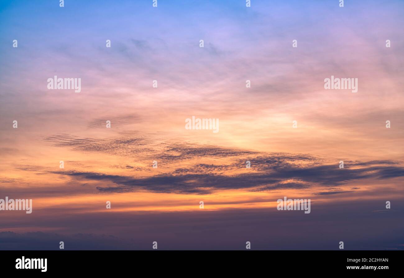 Dramatic sunset sky. Romantic sky. Colorful sunset. Art picture of sky ...