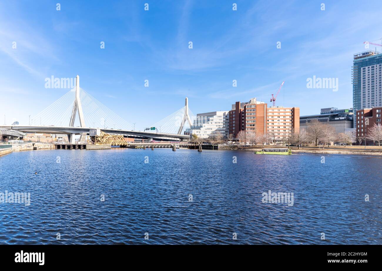 Boston Zakim bridge Stock Photo - Alamy