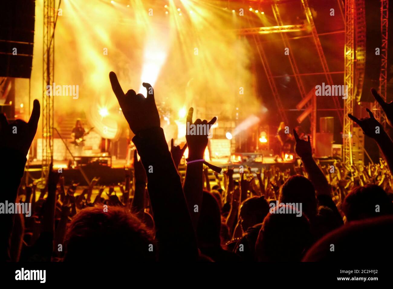 Metal Concert Crowd Hands