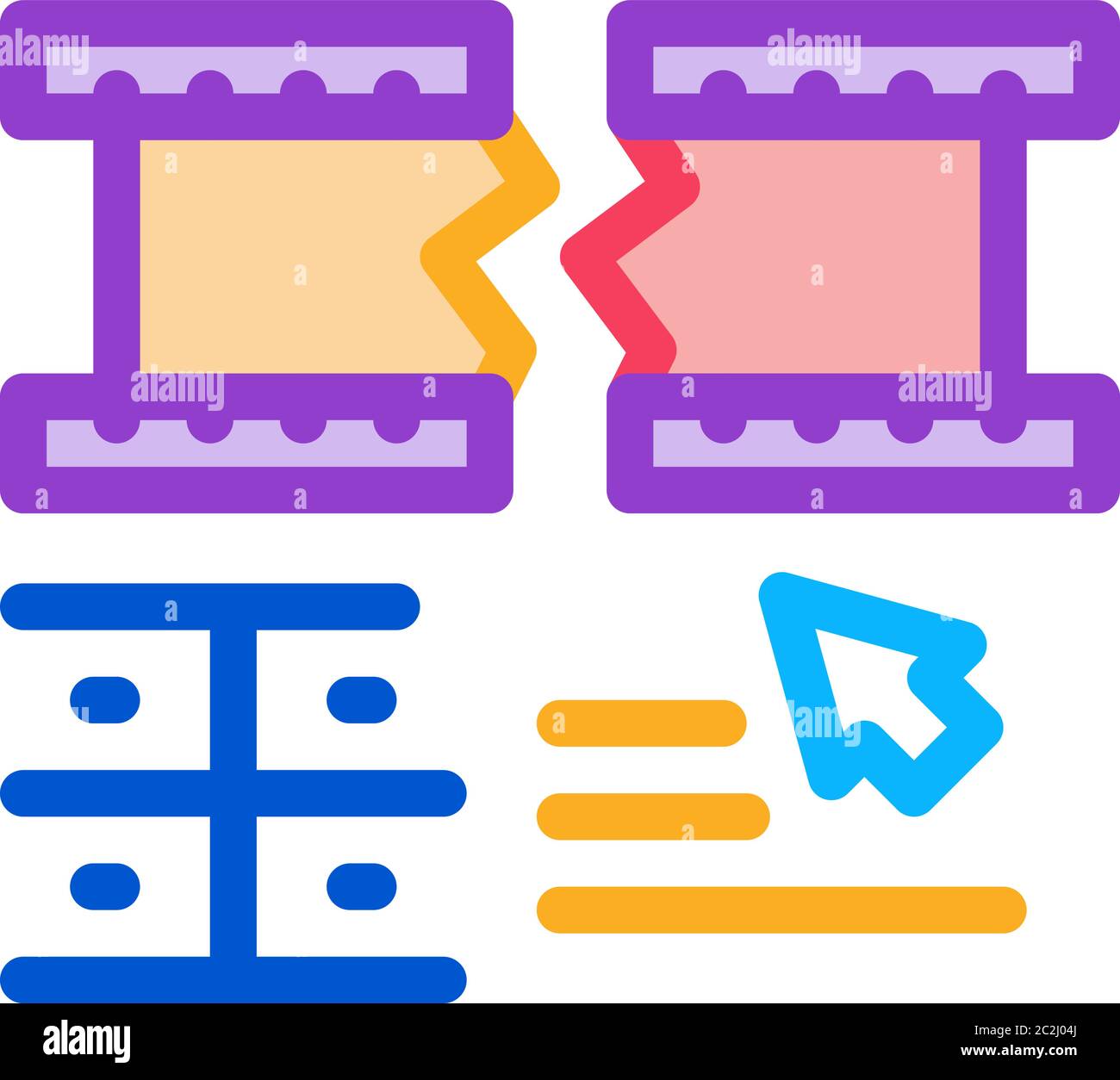 cutting film tape icon vector outline illustration Stock Vector Image ...