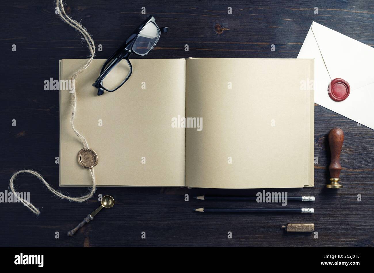 Blank retro stationery Stock Photo - Alamy