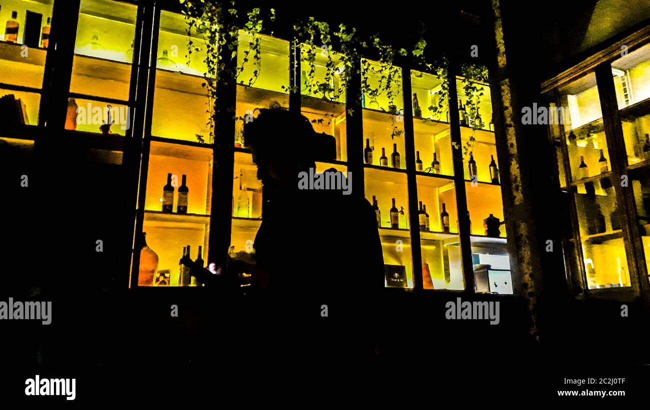 Pub Interior Night Scene, Montevideo, Uruguay Stock Photo - Alamy