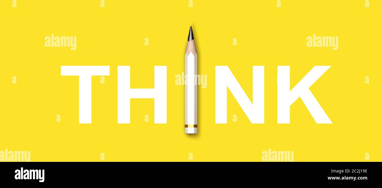 3D illustration of an think concept Stock Photo - Alamy