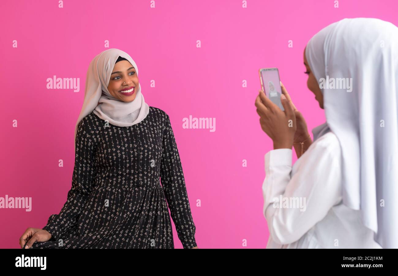 girls taking self portrait Stock Photo - Alamy