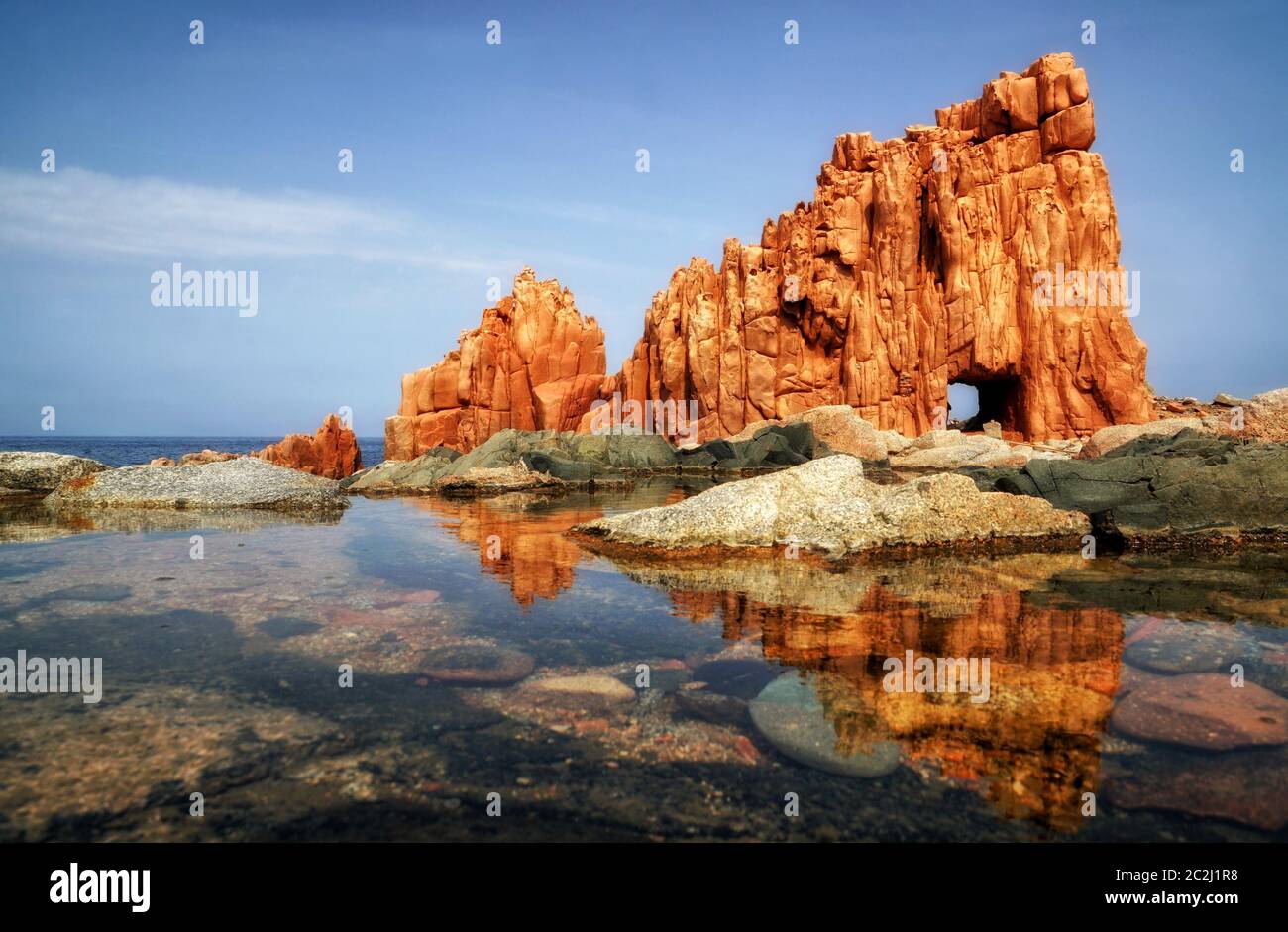 Red Rock of Arbatax Stock Photo - Alamy
