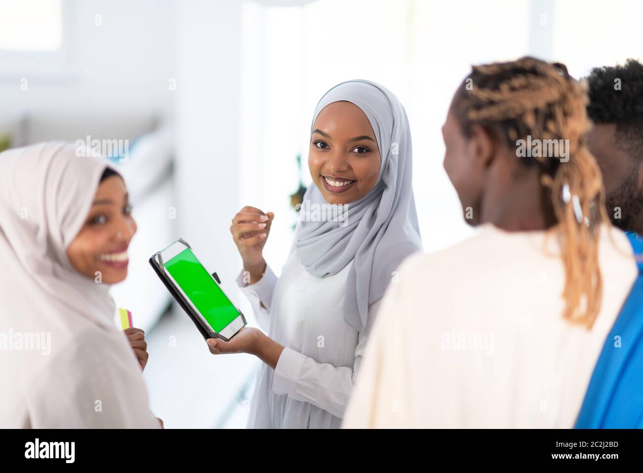 group of happy african students Stock Photo - Alamy