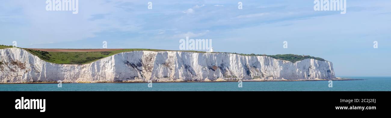 Dover white cliffs england panoramic view cliff hi-res stock ...