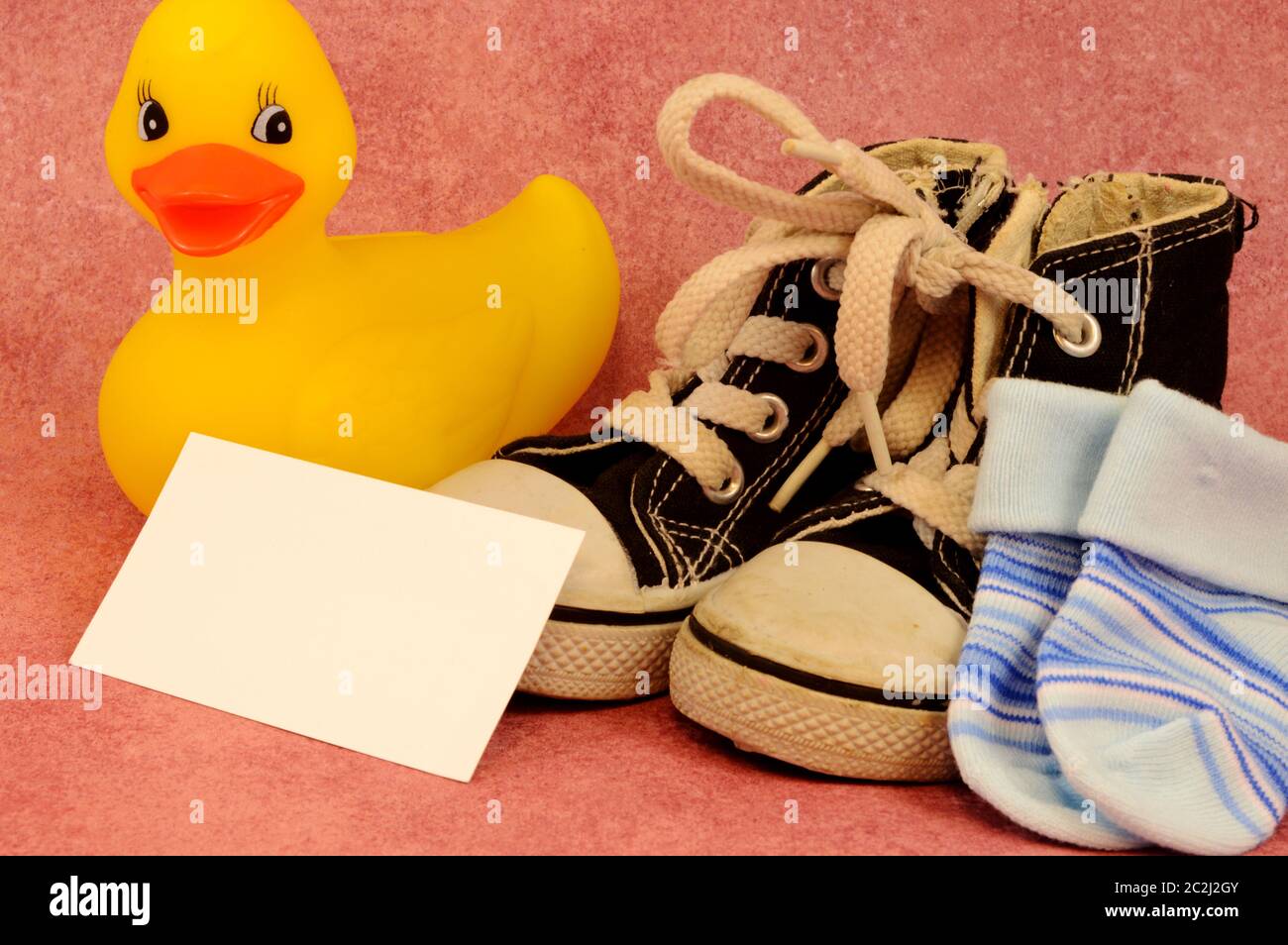 A grouping of baby items with a small area for copyspace Stock Photo ...