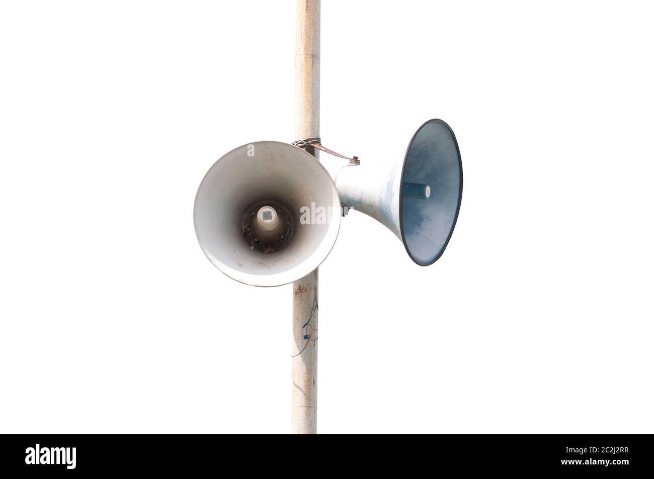 Public address system on the white background Stock Photo - Alamy