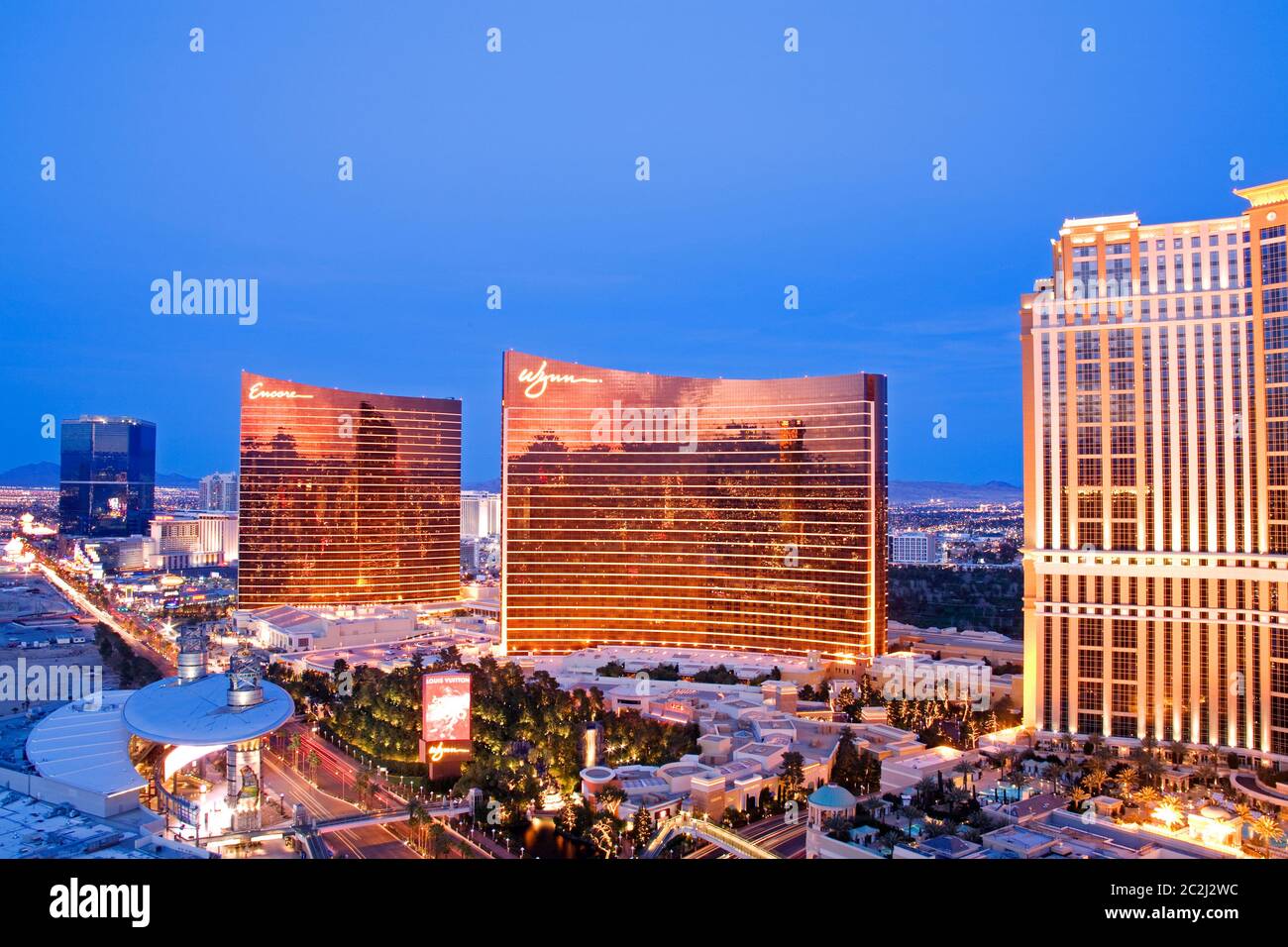 Palazzo, Encore & Wynn Casinos, Las Vegas, Nevada, USA Stock Photo - Alamy