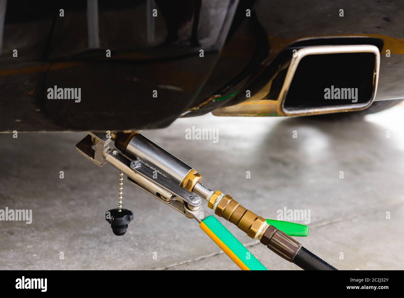 Auto refueling with energy LPG gas to car at Filling LPG station ...