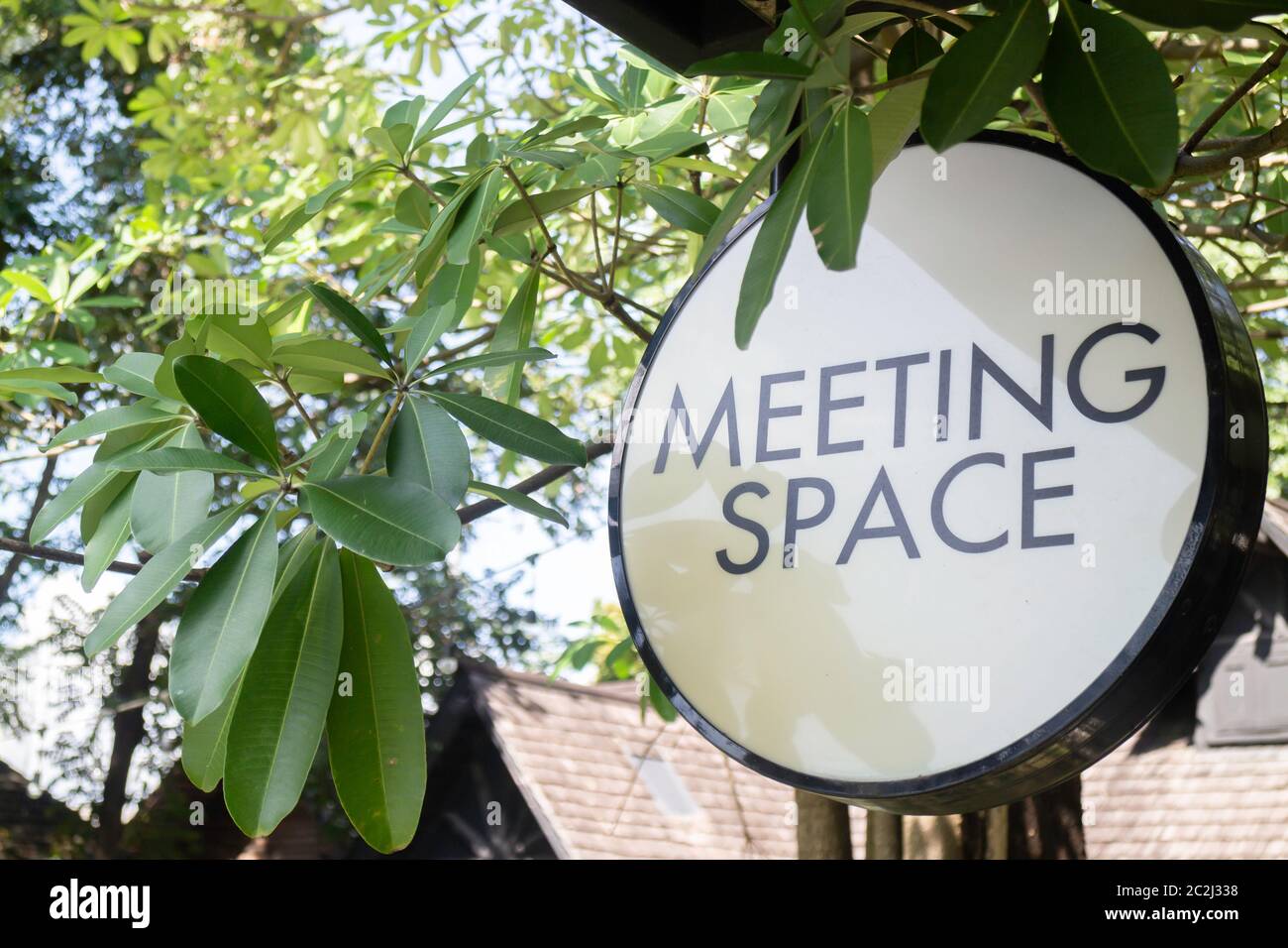 Meeting room sign direction in the resort, stock photo Stock Photo - Alamy