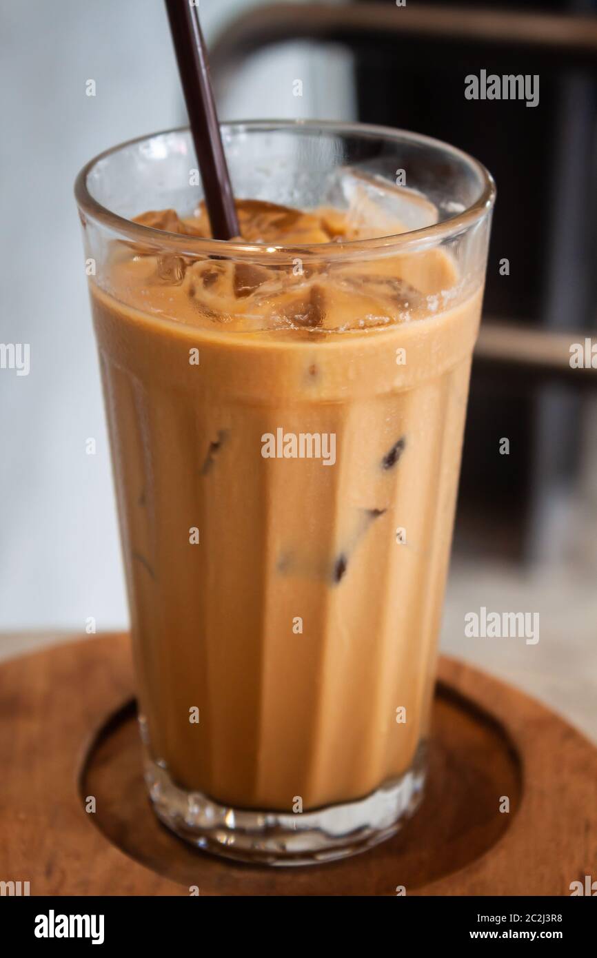 Iced coffee in coffee shop, stock photo Stock Photo - Alamy