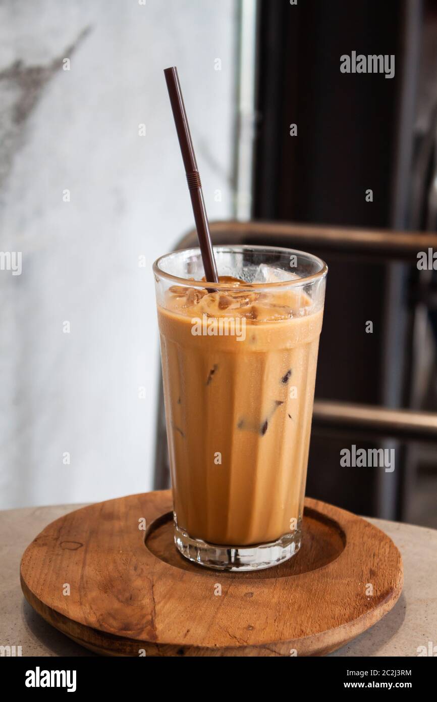 Iced coffee in coffee shop, stock photo Stock Photo - Alamy