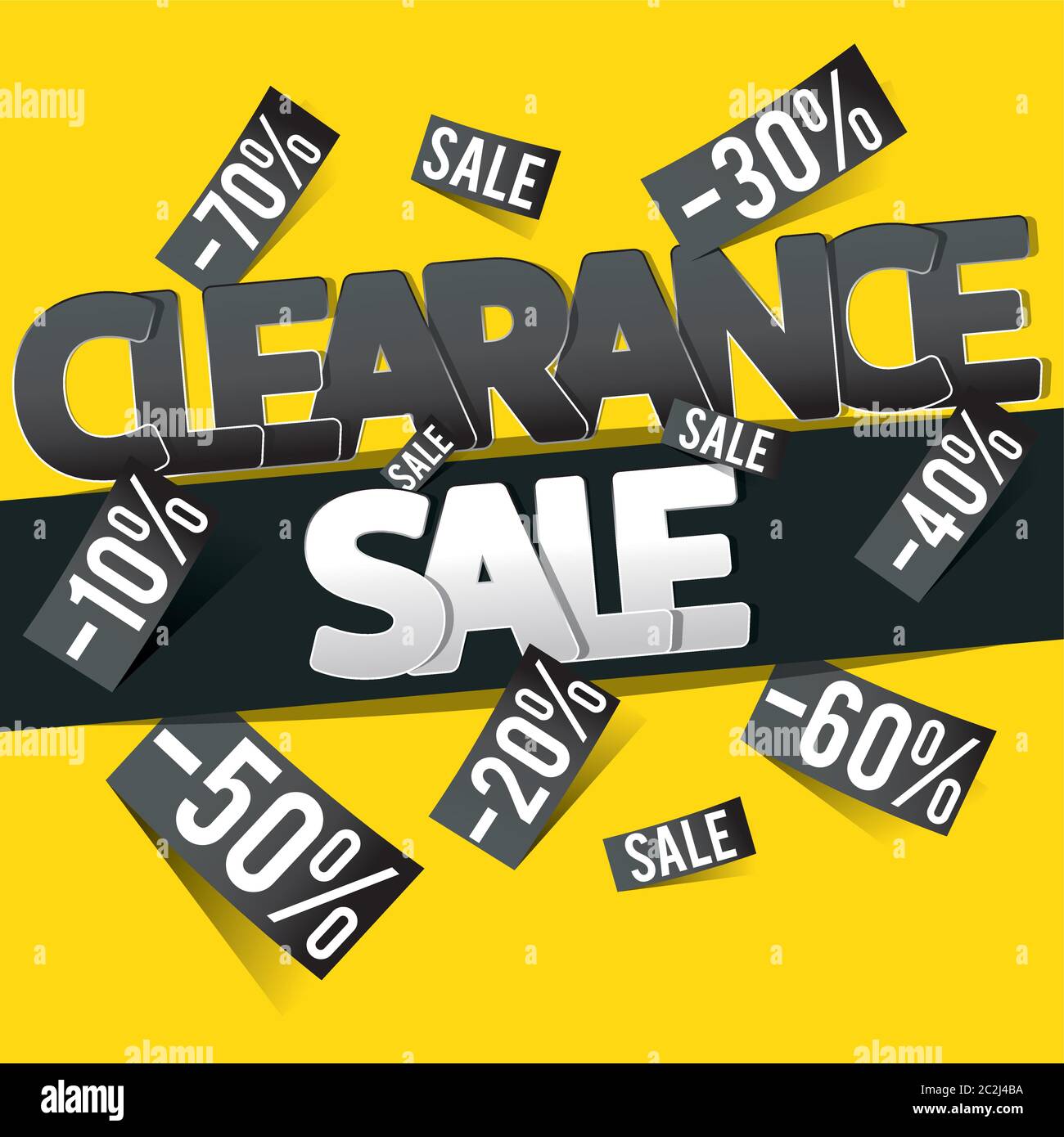 Clearance sale banner, flyer or poster design template Stock Vector ...