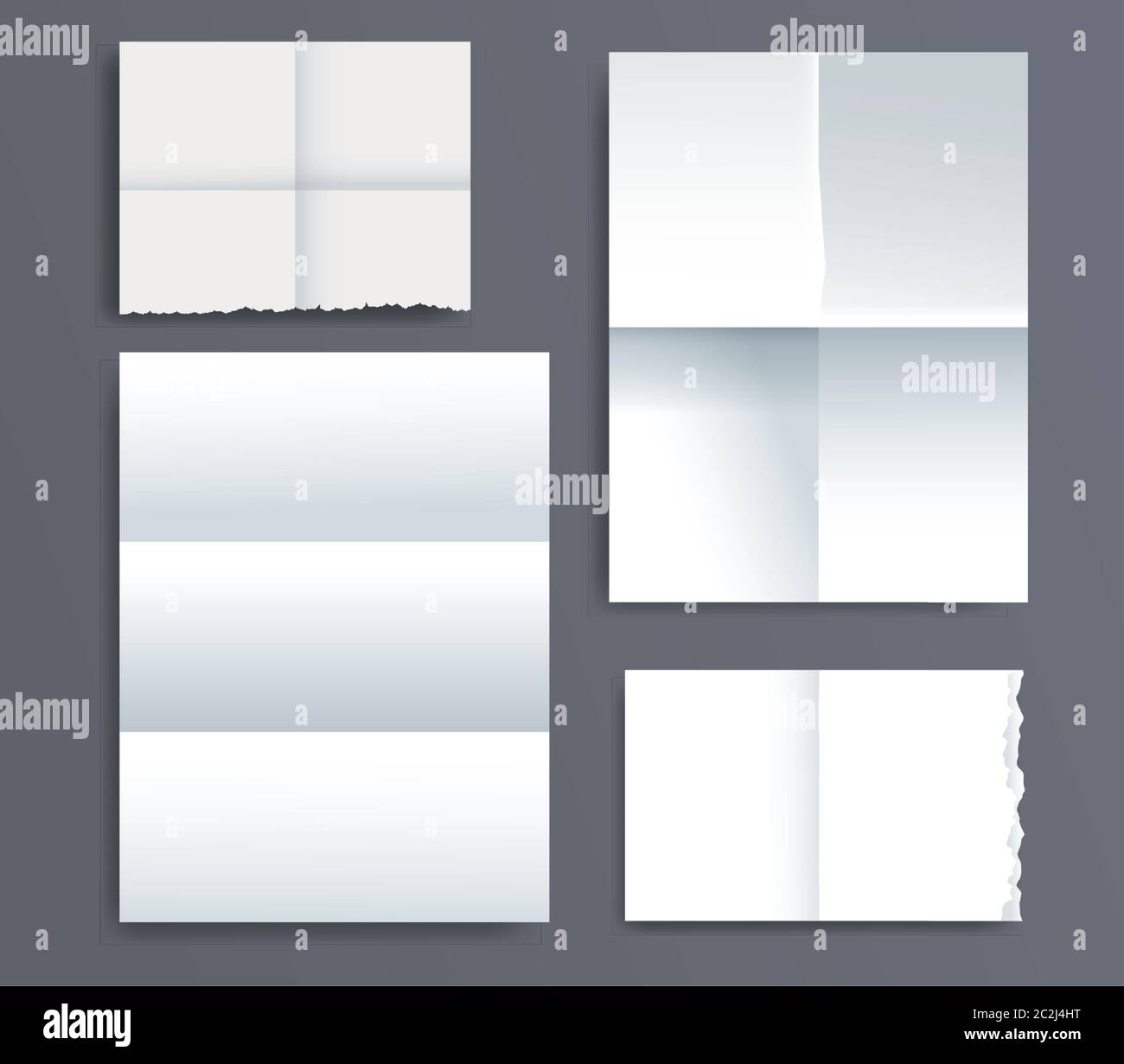 set of attachment banners paper icons vector illustration design Stock ...