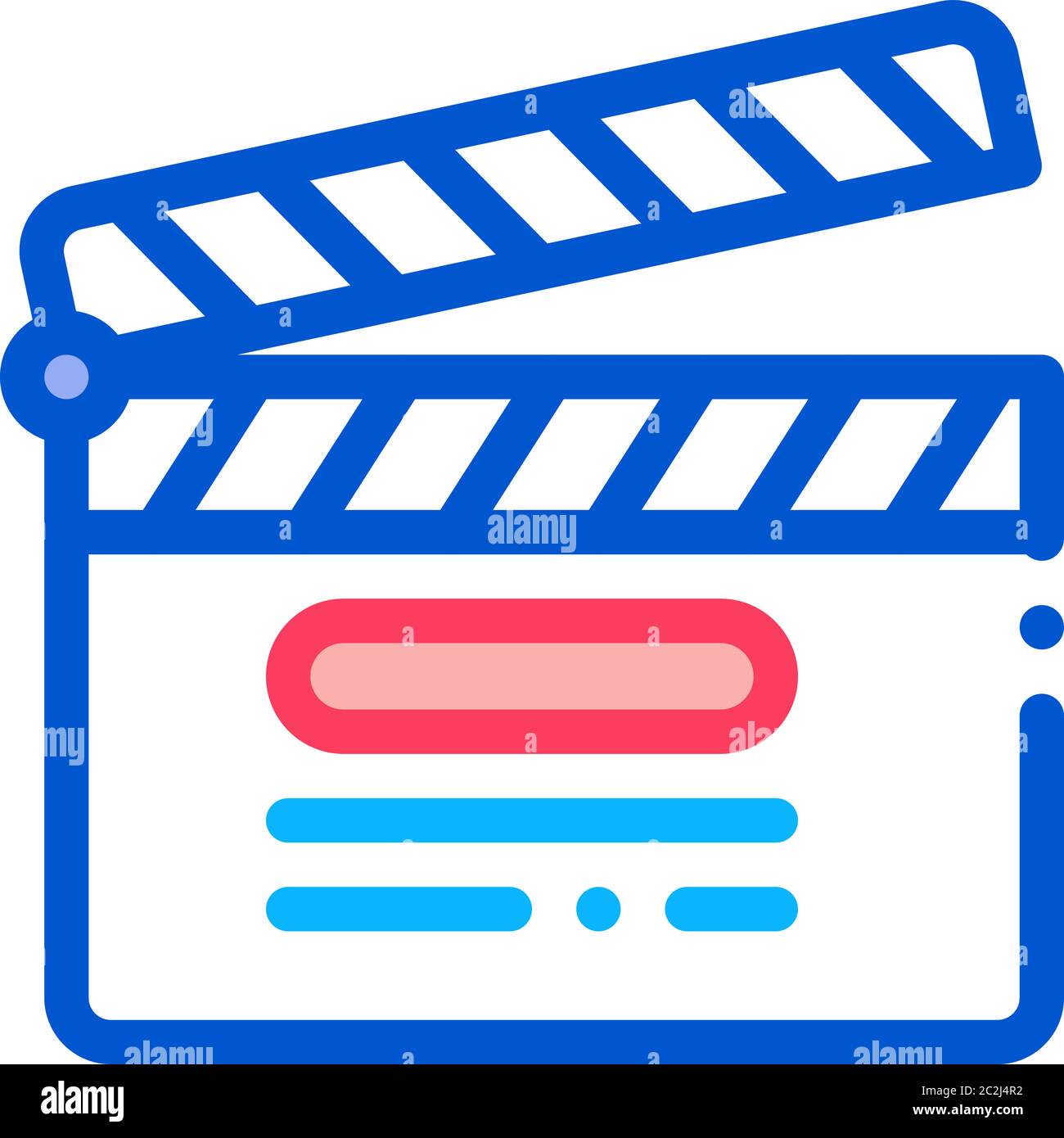 clapper board numbering icon vector outline illustration Stock Vector ...