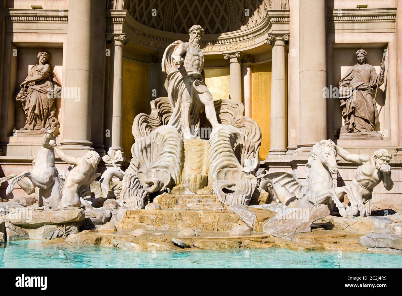 Trevi Fountain at Caesars Palace Casino, Las Vegas, Nevada, USA Stock ...