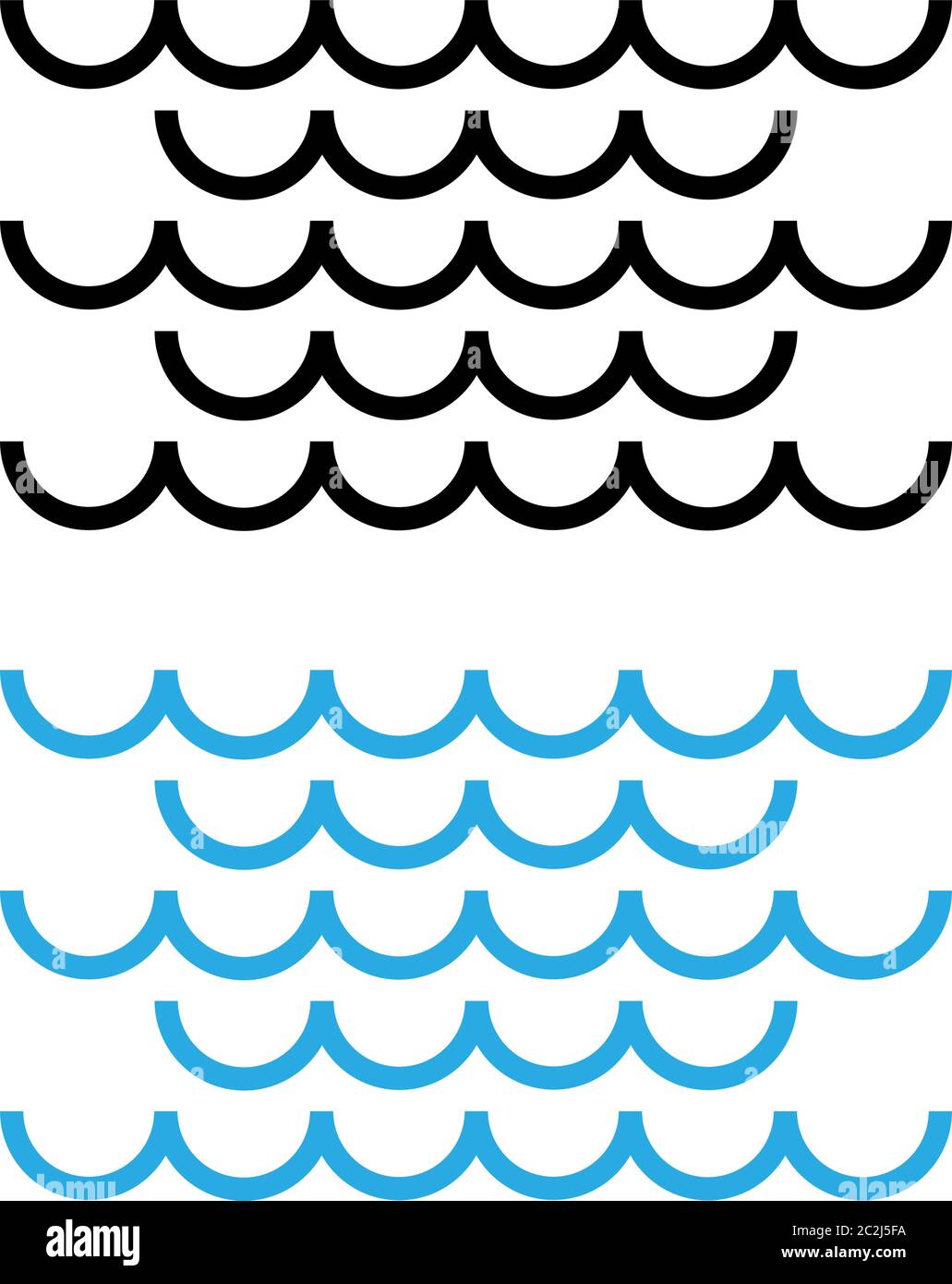 Water Wave Icon, Water Wave Sign Vector Art Illustration Stock Vector ...