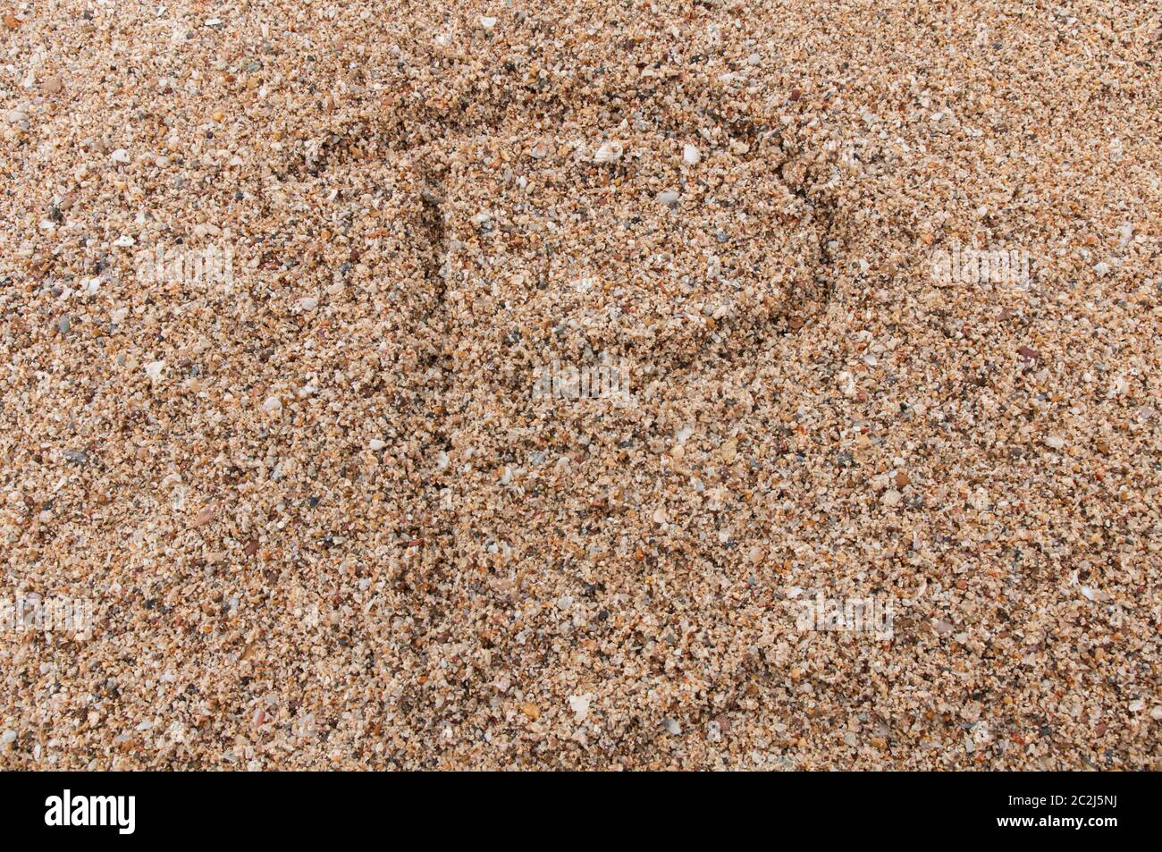 Character P of the alphabet writing on the sand Stock Photo - Alamy