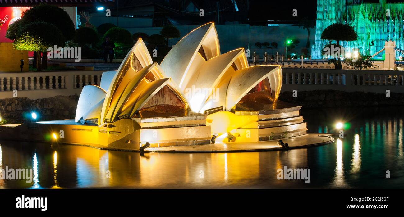 Opera house is reproduced to mini size in mini siam, Thailand Stock ...