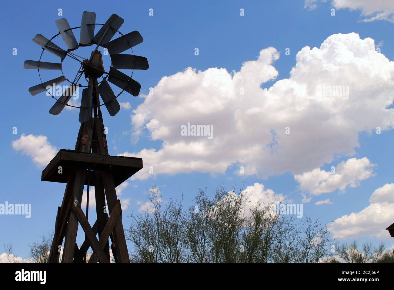 The windmill, the sky and the clouds in Arizona Stock Photo - Alamy
