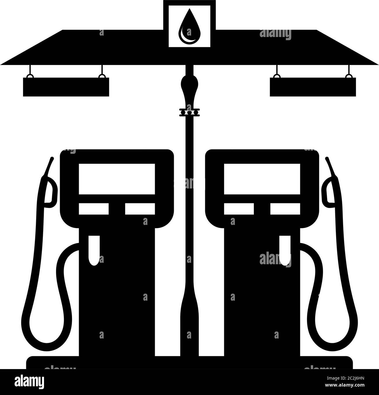 Petrol Station Icon Vector Art Illustration Stock Vector Image & Art ...