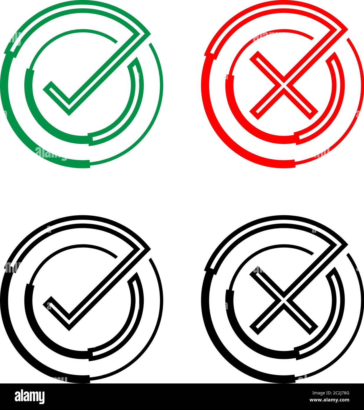 Cross Mark Icon, Delete Mark Collection Vector Art Illustration Stock ...