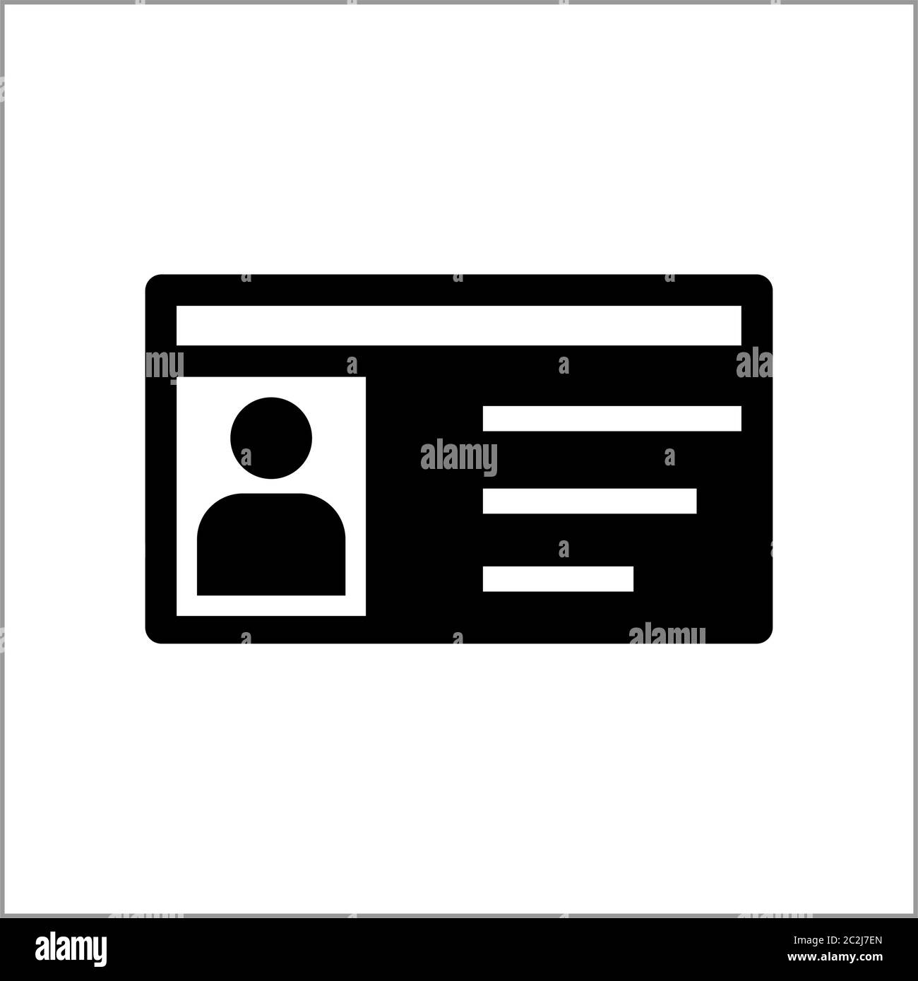 Id Card Icon Vector Art Illustration Stock Vector Image & Art - Alamy