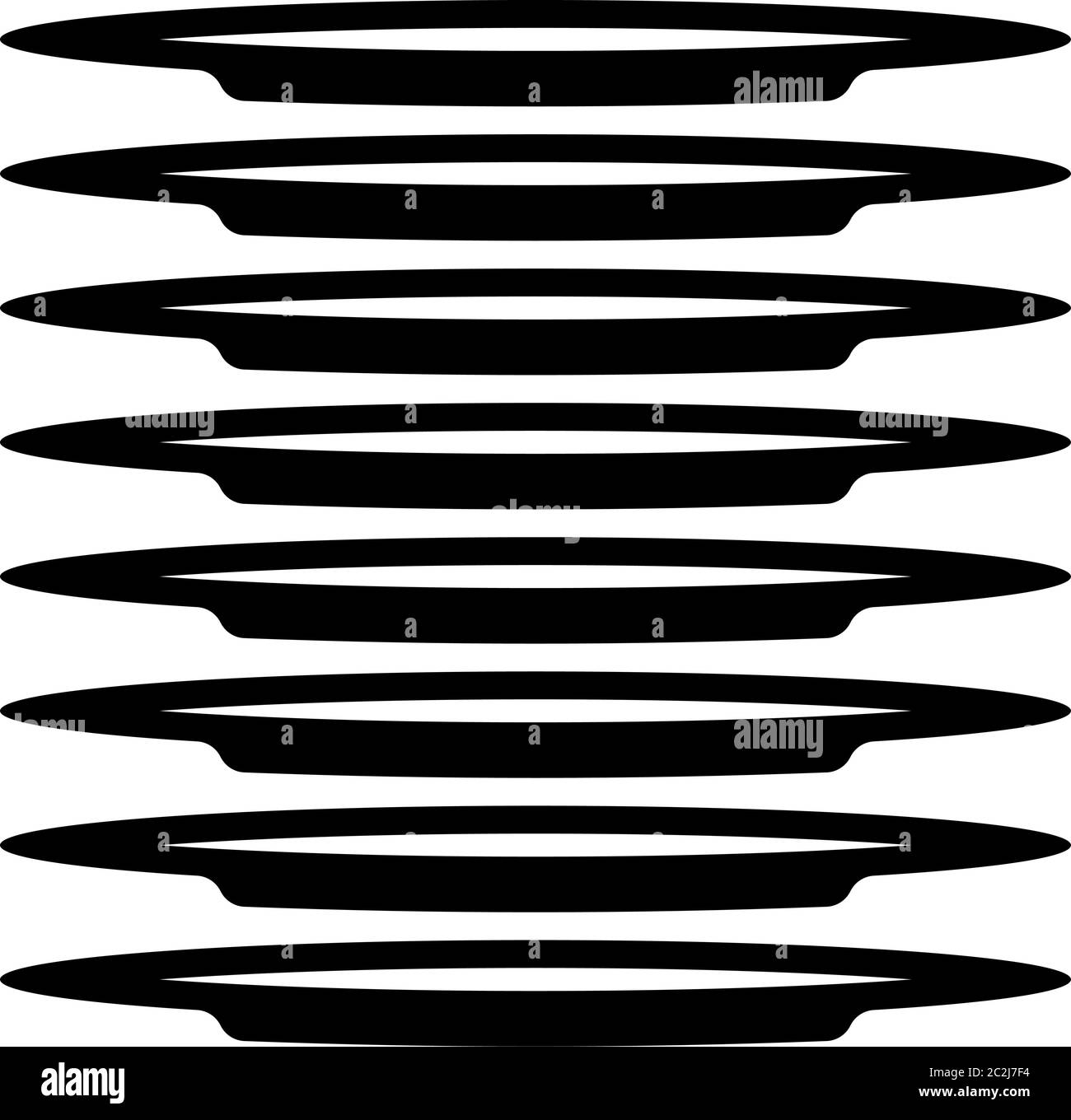 Stack Of Food Plates Vector Art Illustration Stock Vector Image & Art ...