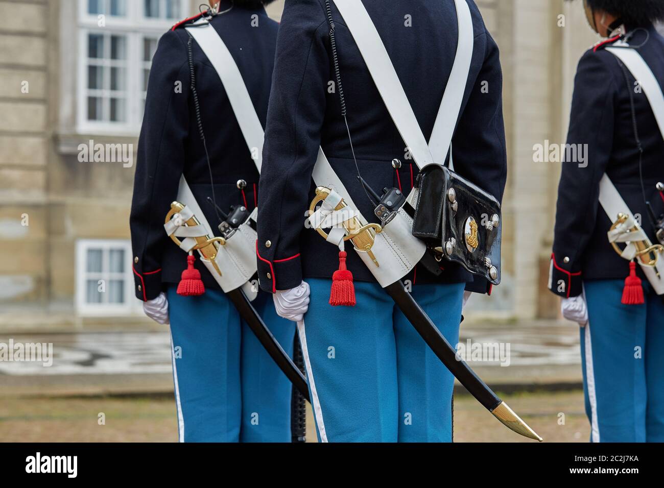 Royal Guards during the ceremony of changing the guards on the square ...