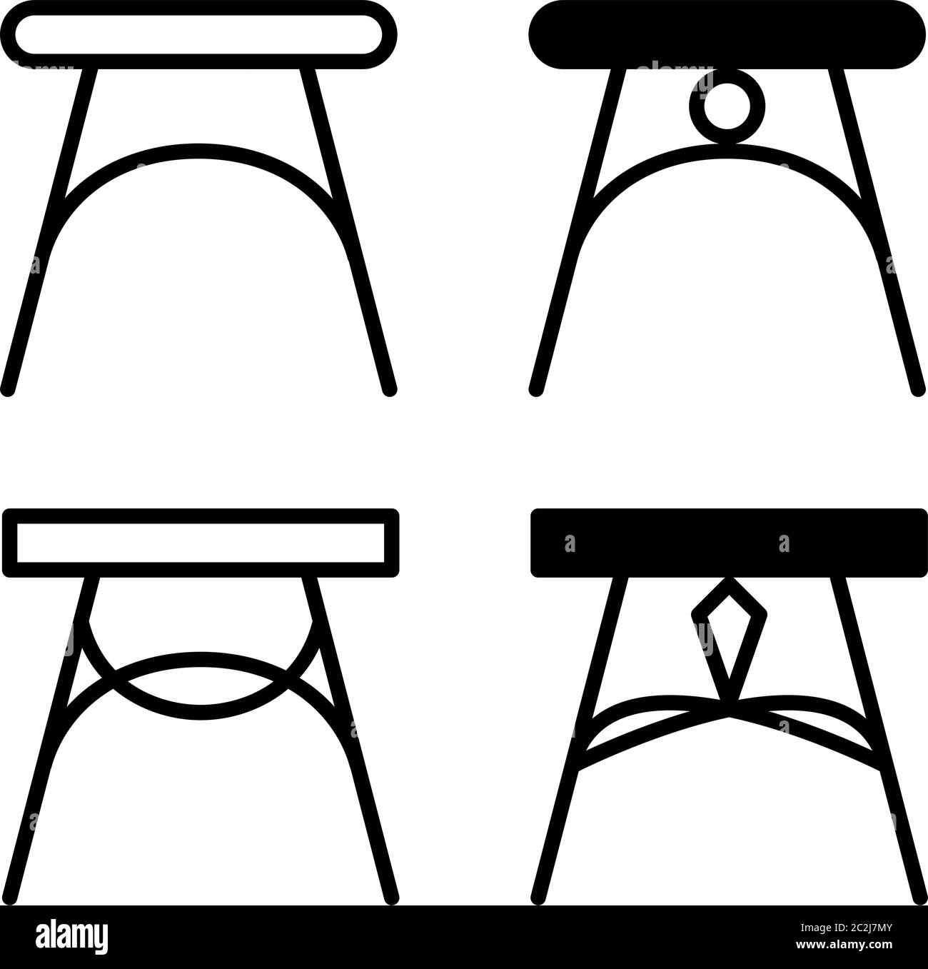 Stool Icon, Furniture Icon Vector Art Illustration Stock Vector Image ...