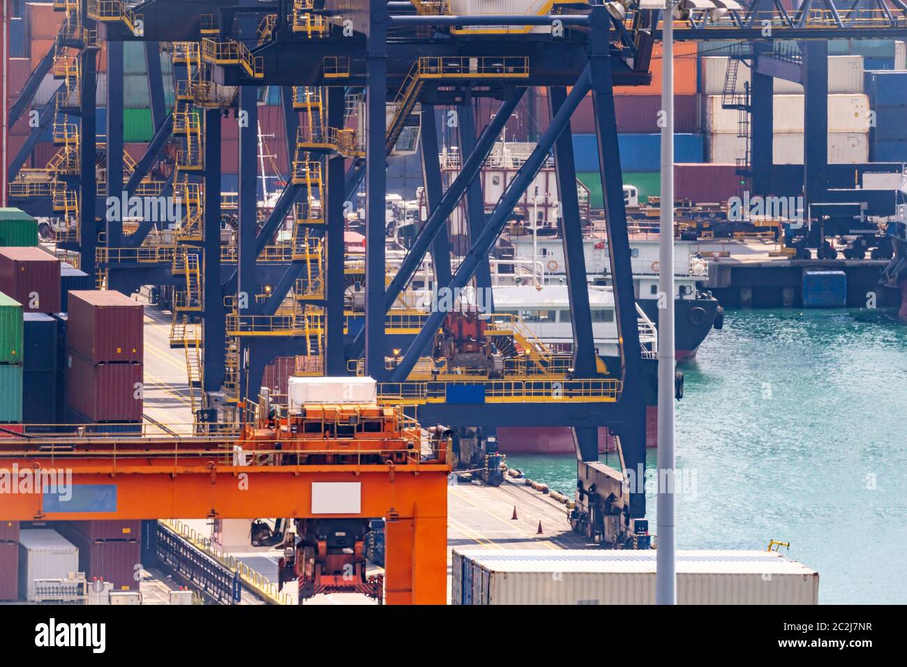 Hong Kong Port Working Stock Photo - Alamy
