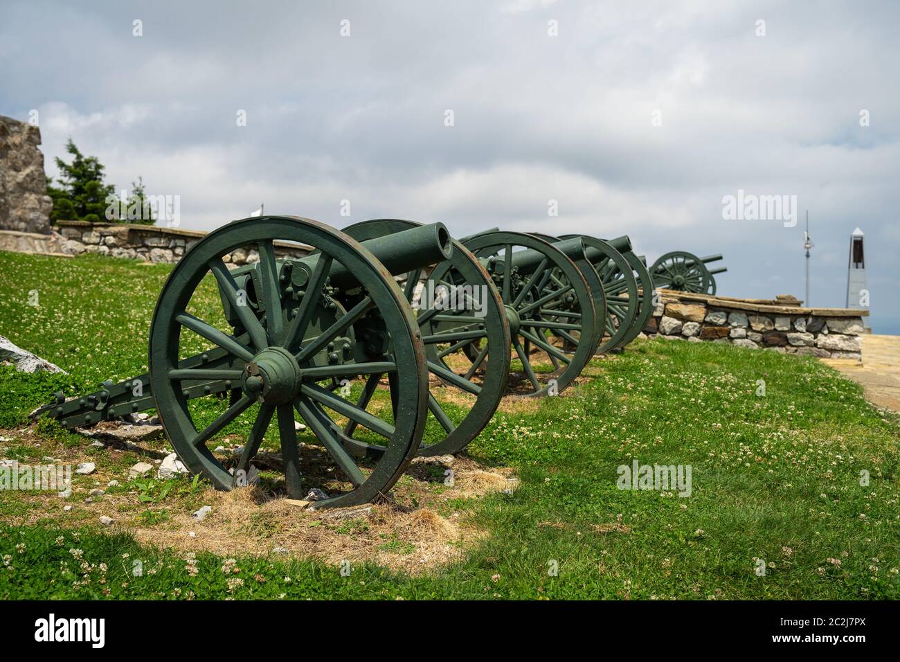 Old cannons on the place of Battle of Shipka Pass during Russian ...