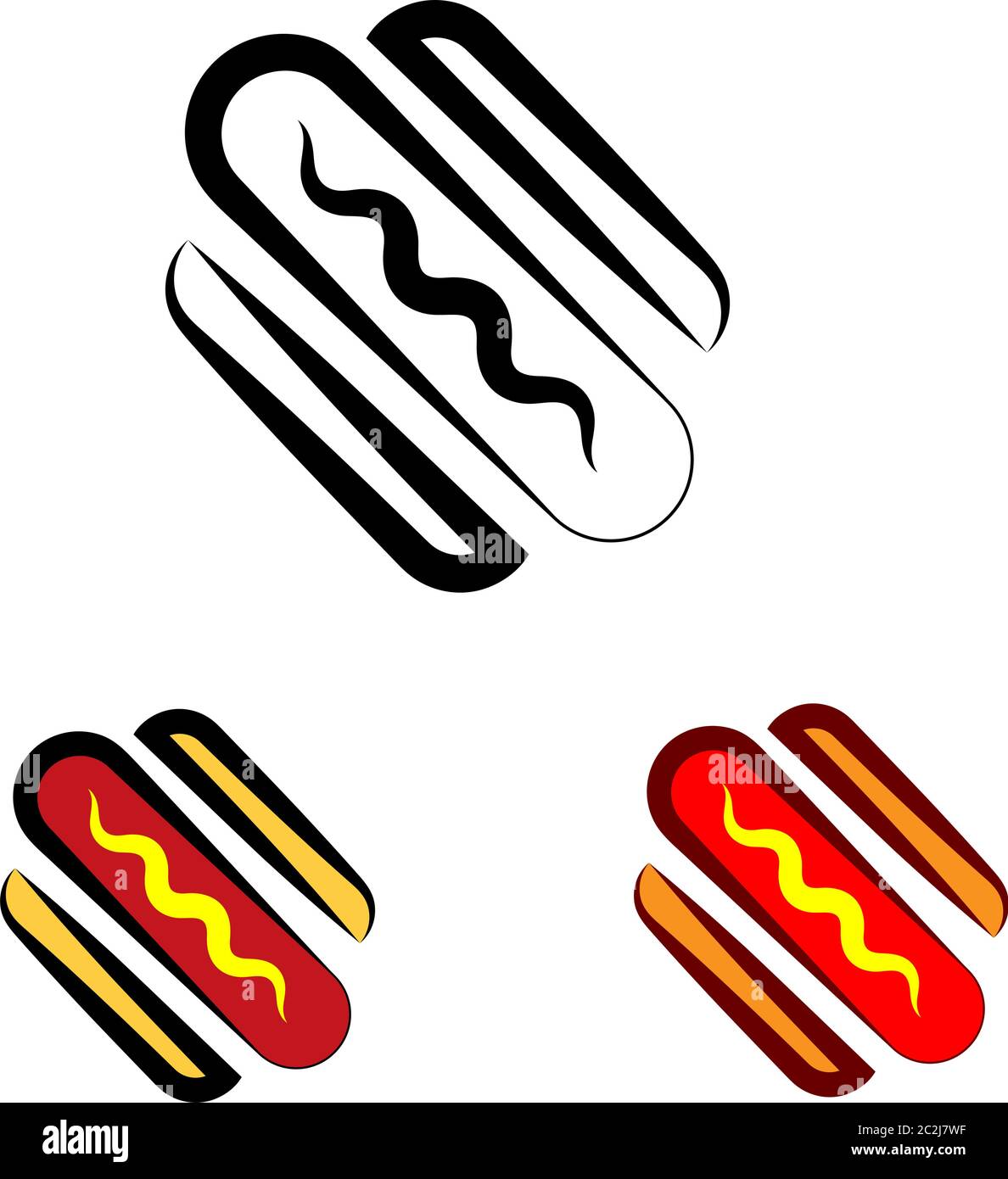 Hot Dog Icon Vector Art Illustration Stock Vector Image & Art - Alamy