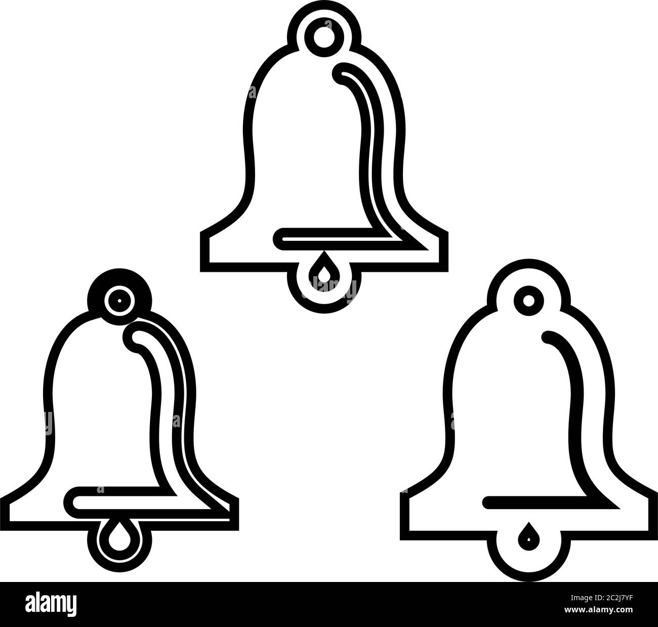 Bell Icon, Bell Vector Art Illustration Stock Vector Image & Art - Alamy
