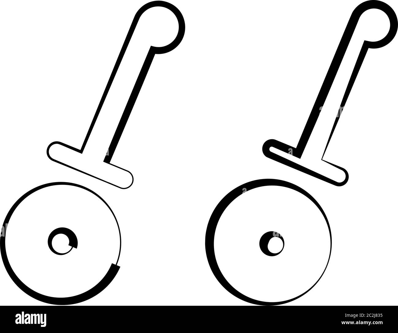 Pizza Cutter Icon, Pizza Slice Cutter Vector Art Illustration Stock ...