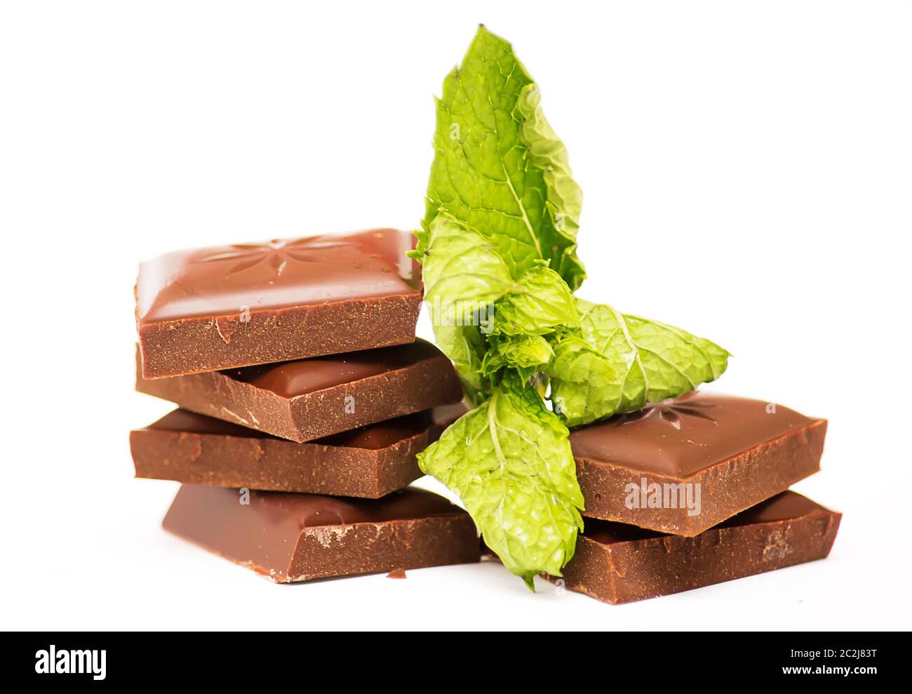Chocolate mint pieces dark Cut Out Stock Images & Pictures - Alamy