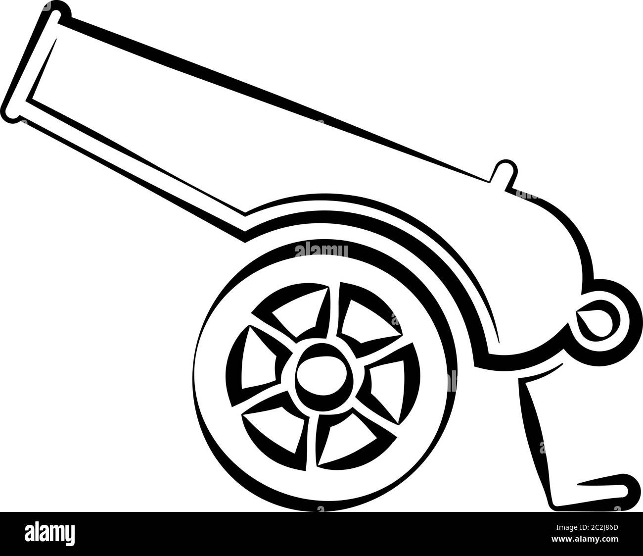 Medieval cannon art Black and White Stock Photos & Images - Alamy