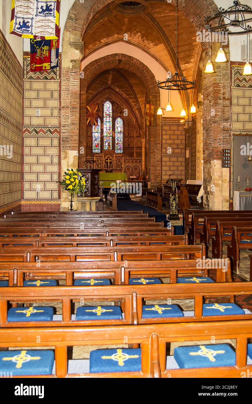 Image of an empty church interior Stock Photo - Alamy