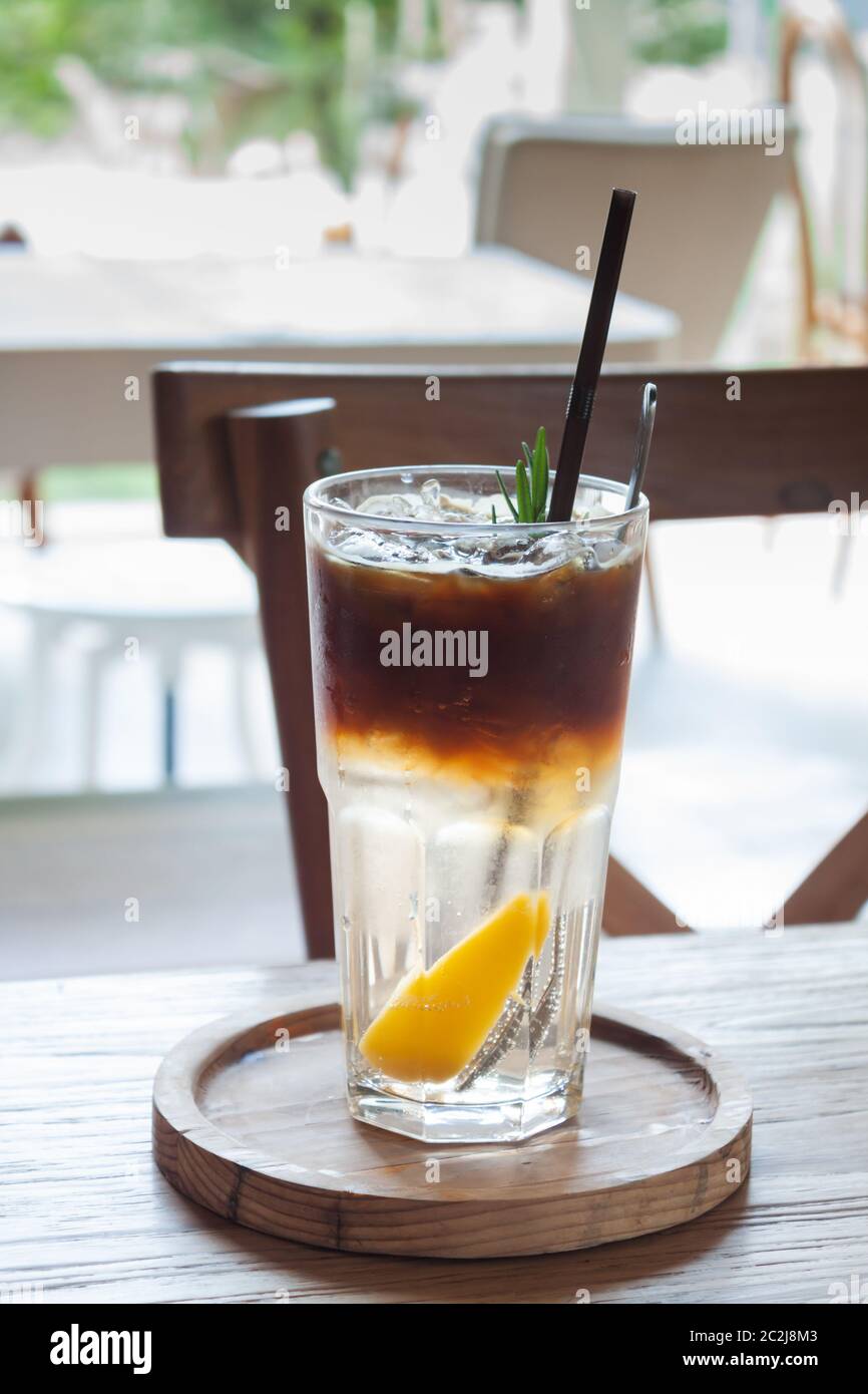 Iced coffee in coffee shop, stock photo Stock Photo - Alamy