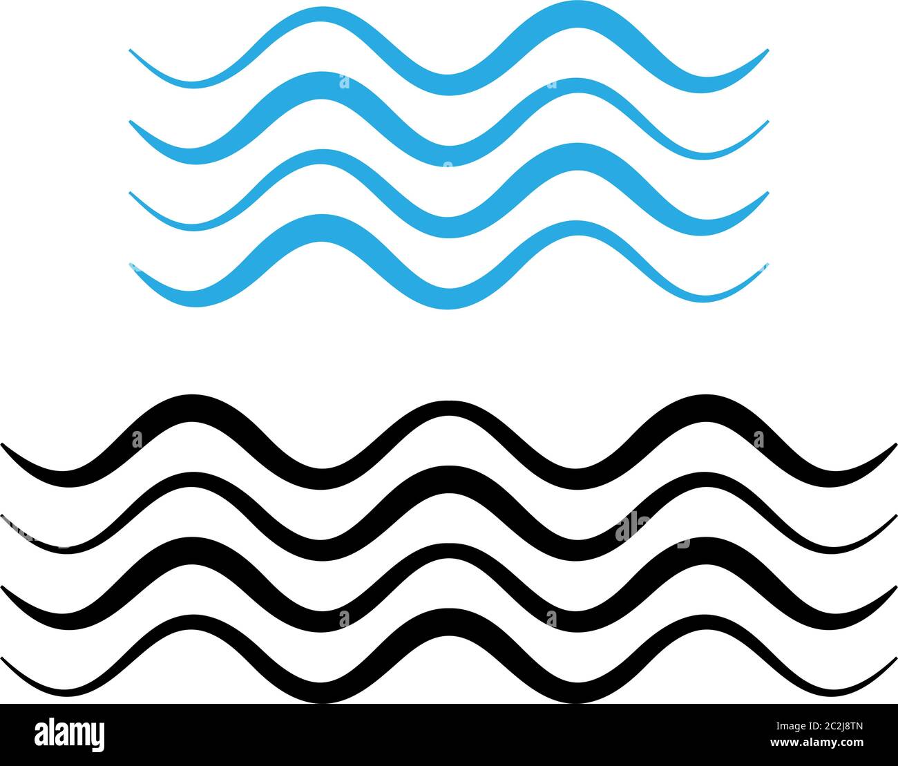 Water Wave Icon, Water Wave Sign Vector Art Illustration Stock Vector ...