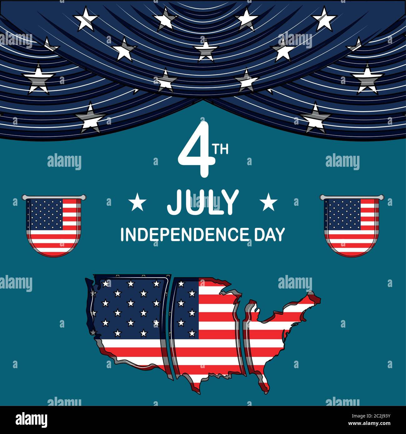 Poster of independence day of United States - Vector Stock Vector Image ...