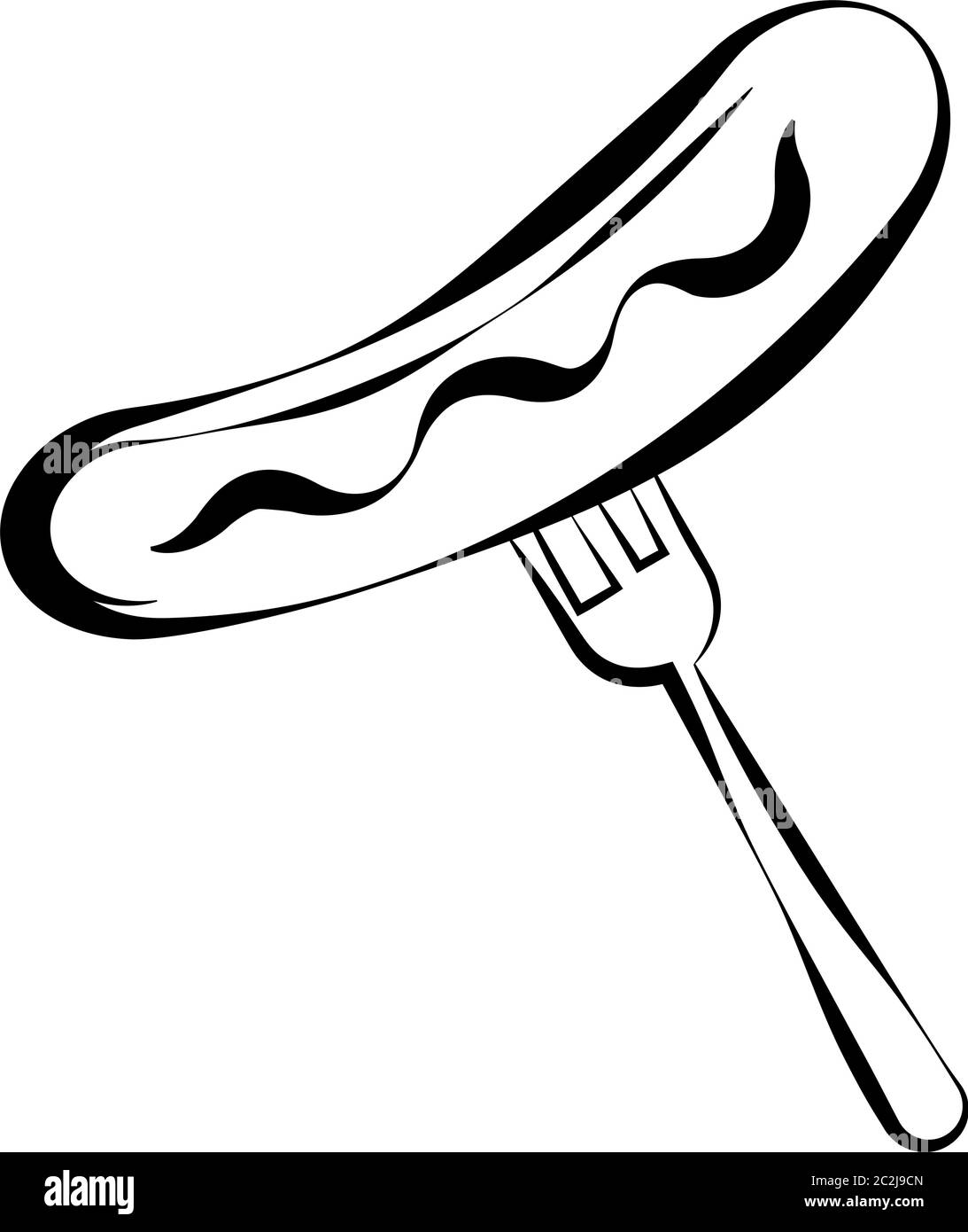 Hot Dog Icon Vector Art Illustration Stock Vector Image & Art - Alamy