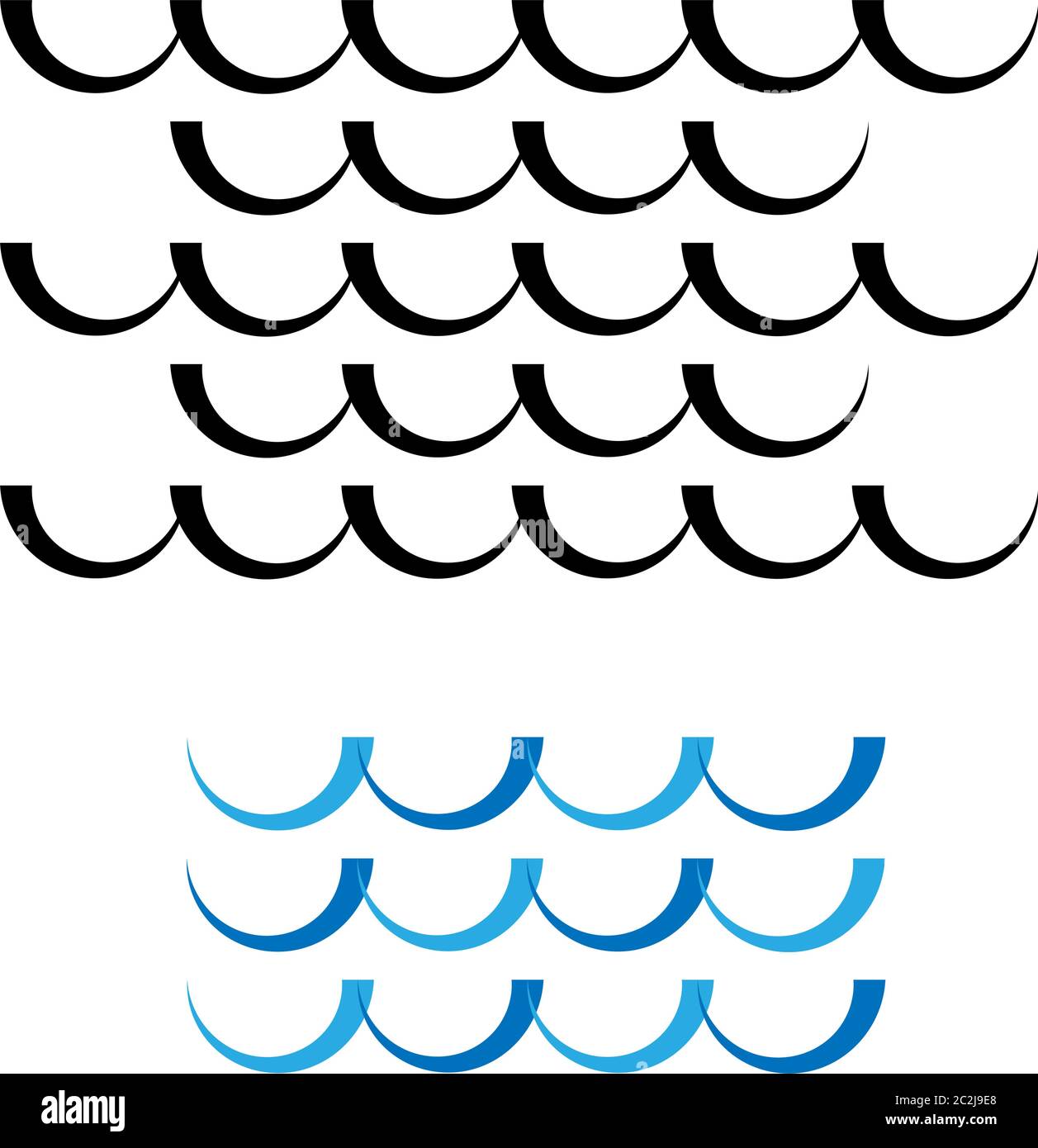 Water Wave Icon, Water Wave Sign Vector Art Illustration Stock Vector ...